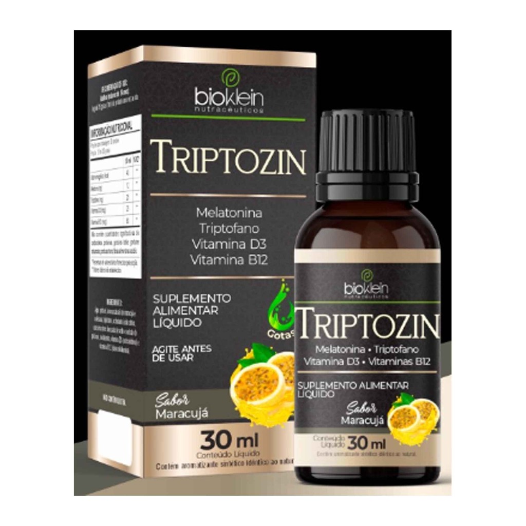 Triptozin (Melatonina, Tiptofano, Vitamina D3 e B12) em gotas 30ml ...