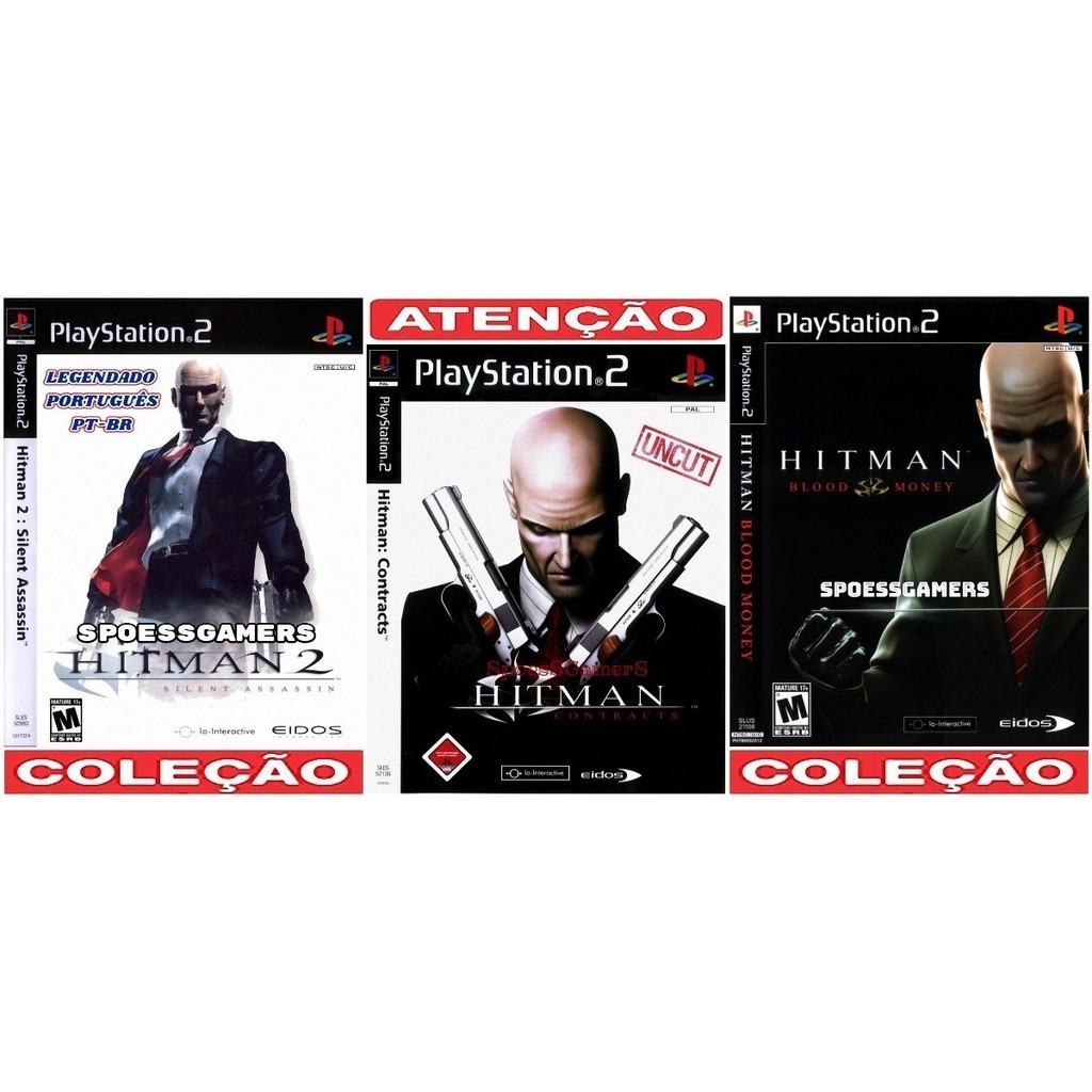 Hitman Ps2 Silent Contracts Blood (3 Dvd) Patch | Shopee Brasil