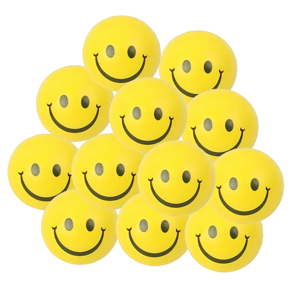Kit 12 Bolinhas Emoji Anti Stress Apertar Macia Fisioterapia | Shopee ...