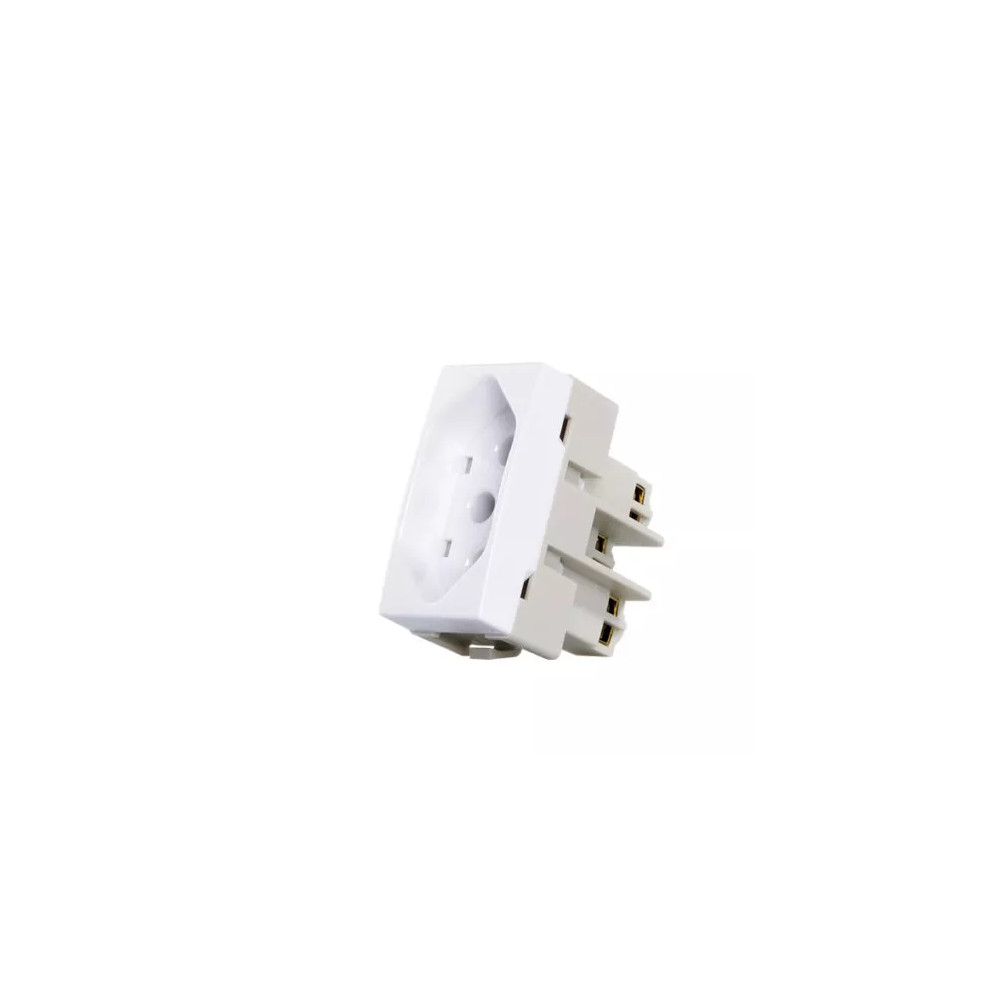 Módulo Margirius Tomada 2P+T 20A/250V Sleek Branco | Shopee Brasil