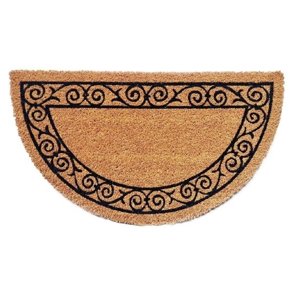 Capacho Meia Lua Fibra De Coco 60x33cm - Komeco Moldura | Shopee Brasil