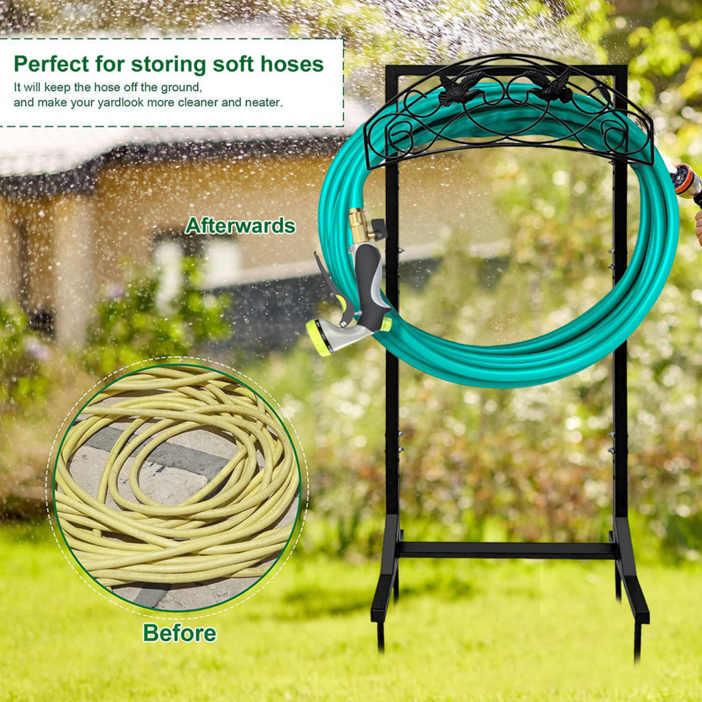 Water Pipe Storage Solution Rack Rust-resistant Garden Hose Holder with ...