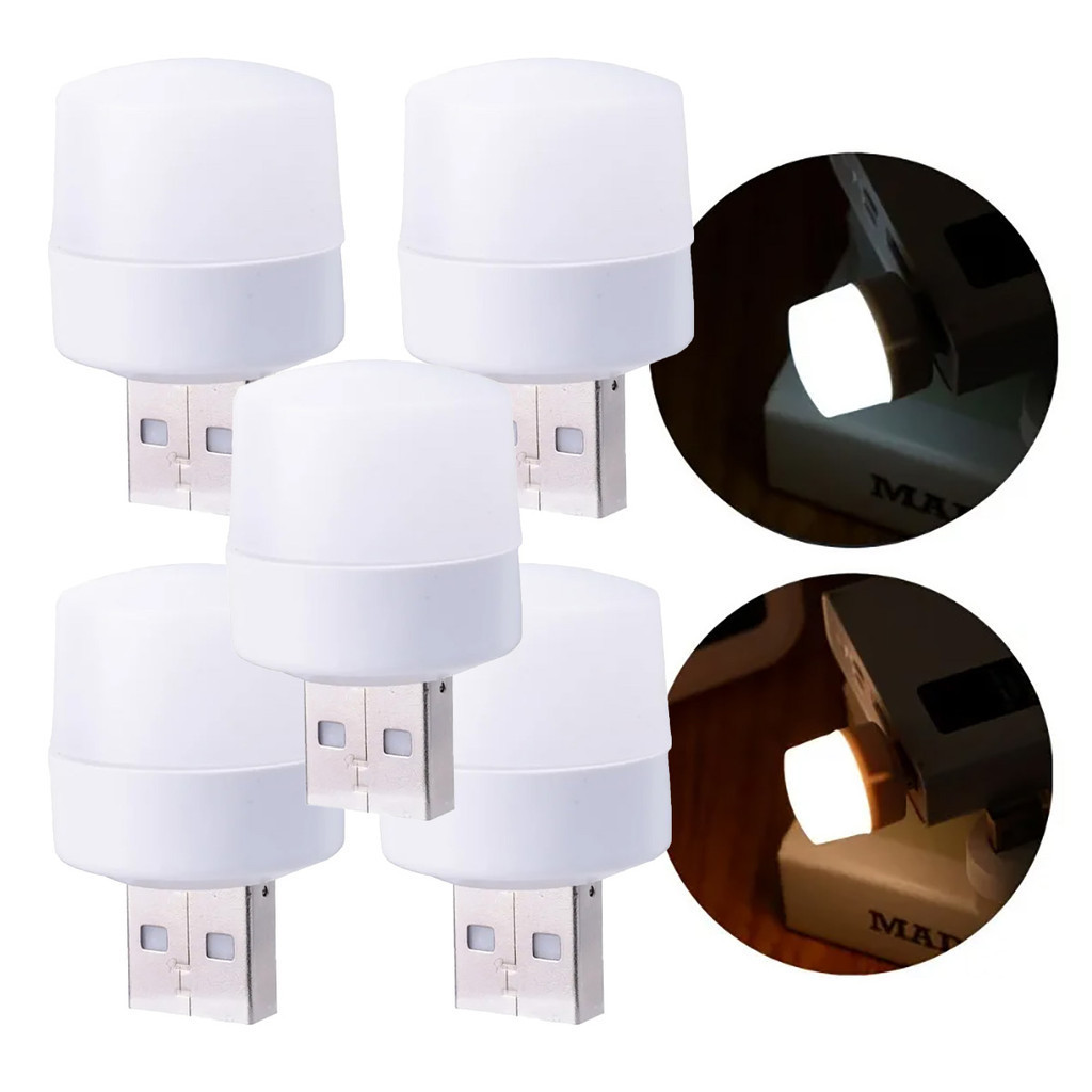 05 Mini Lampada LED USB Luminaria Notebook Power Bank | Shopee Brasil