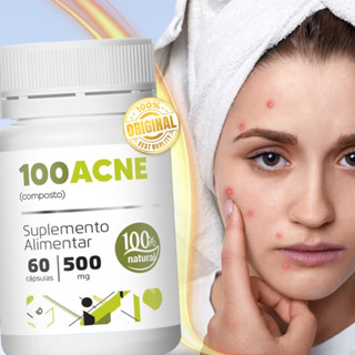Suplemento Composto Anti Acne/ 100 Acne C/60cáps 500mg | Shopee Brasil