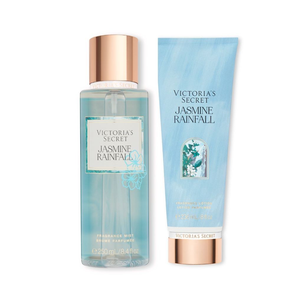 Kit Victoria Secret Body Splash+Body Lotion Jasmine Rain 236 | Shopee ...