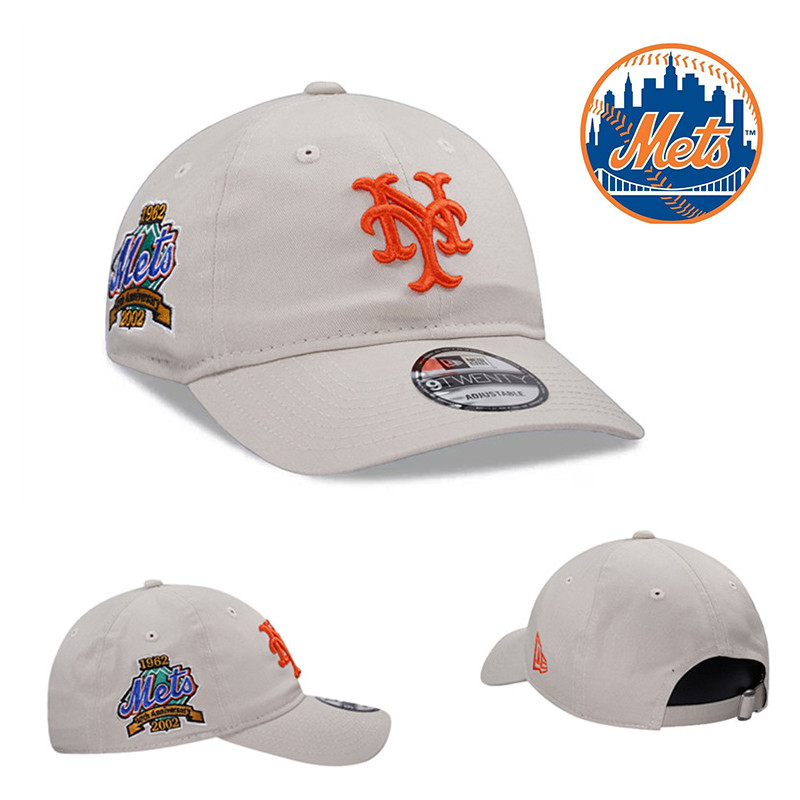 Bonés De Beisebol New York Mets Em Lona Ajustável | Shopee Brasil