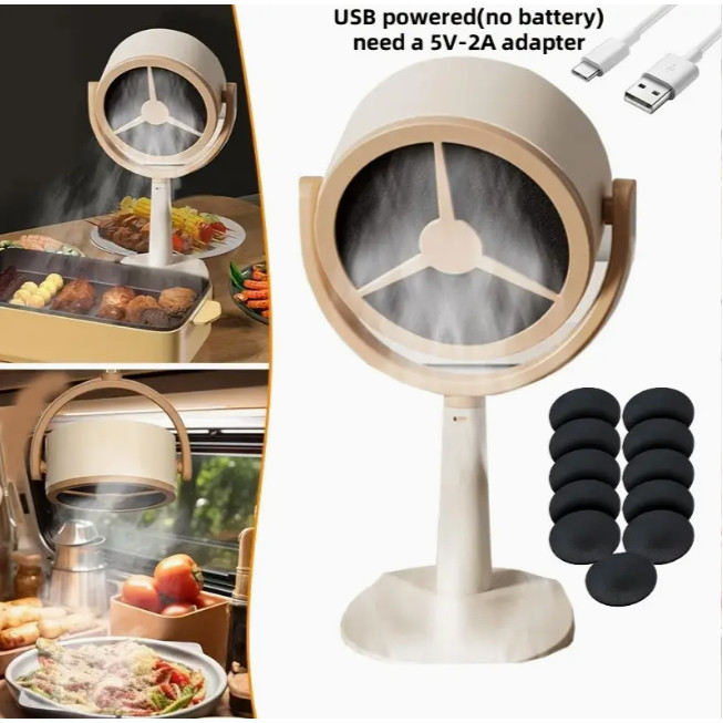 Mini Exaustor De Mesa Com Portátil 2 Velocidades Sucção Forte E Baixo ...