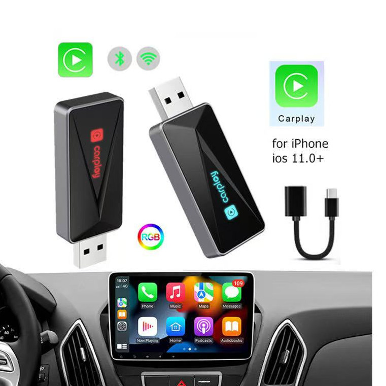 Adaptador USB Carplay Sem Fio RGB Para Fábrica De Carro original Com Ai Box iPhone | Shopee Brasil