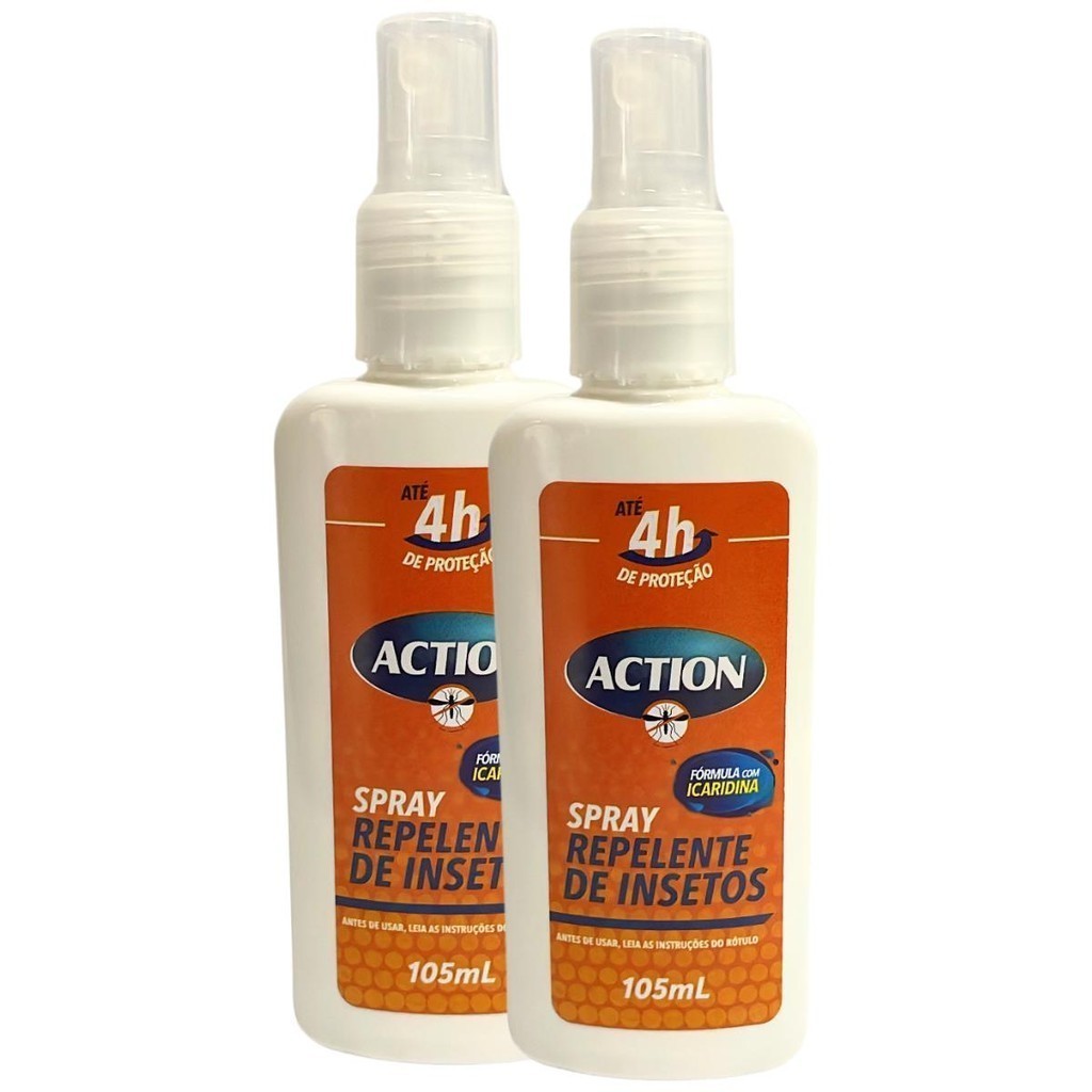 Kit 2 Repelentes Action Spray Icaridina Proteção Mosquito | Shopee Brasil
