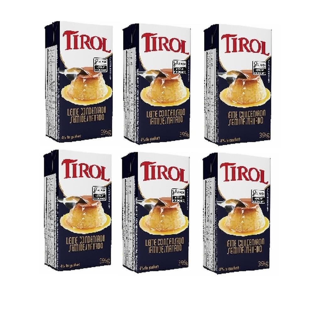 Kit 6 Leite Condensado Tirol 395g Semidesnatado | Shopee Brasil