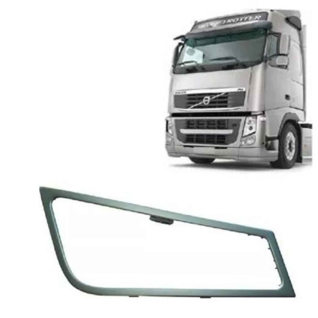 Moldura Aro Farol LE Compatível Com volvo Fh/fm 2010 2014 21078545 ...