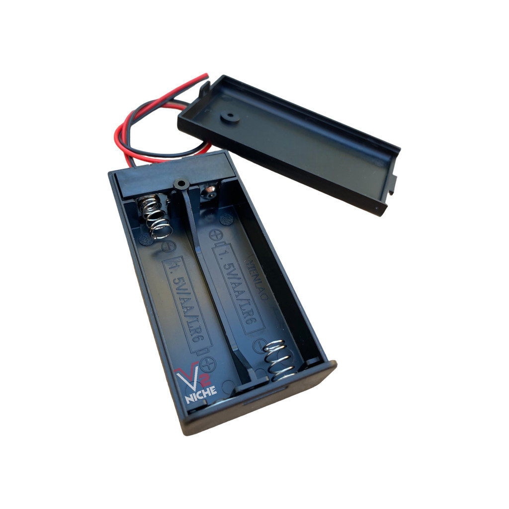 Suporte Porta 2 Pilhas Aa Com Chave On Off E Chicote Shopee Brasil