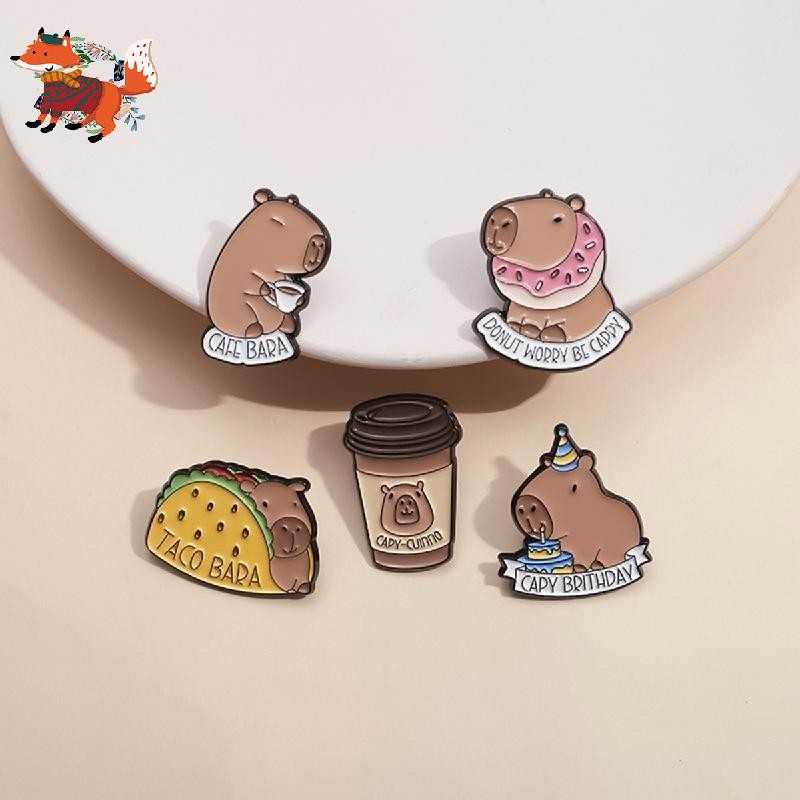 Broche De Capivara Fofo Crachá Personalizado Joias De Animais De ...