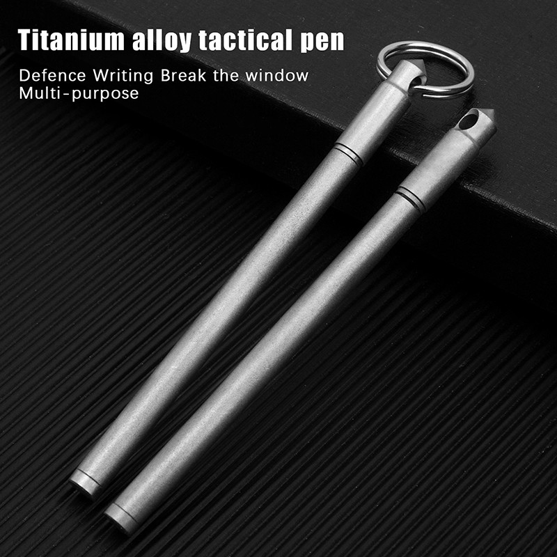 Mini Caneta Esferográfica Portátil De Titânio EDC Gadget Chaveiro Para ...