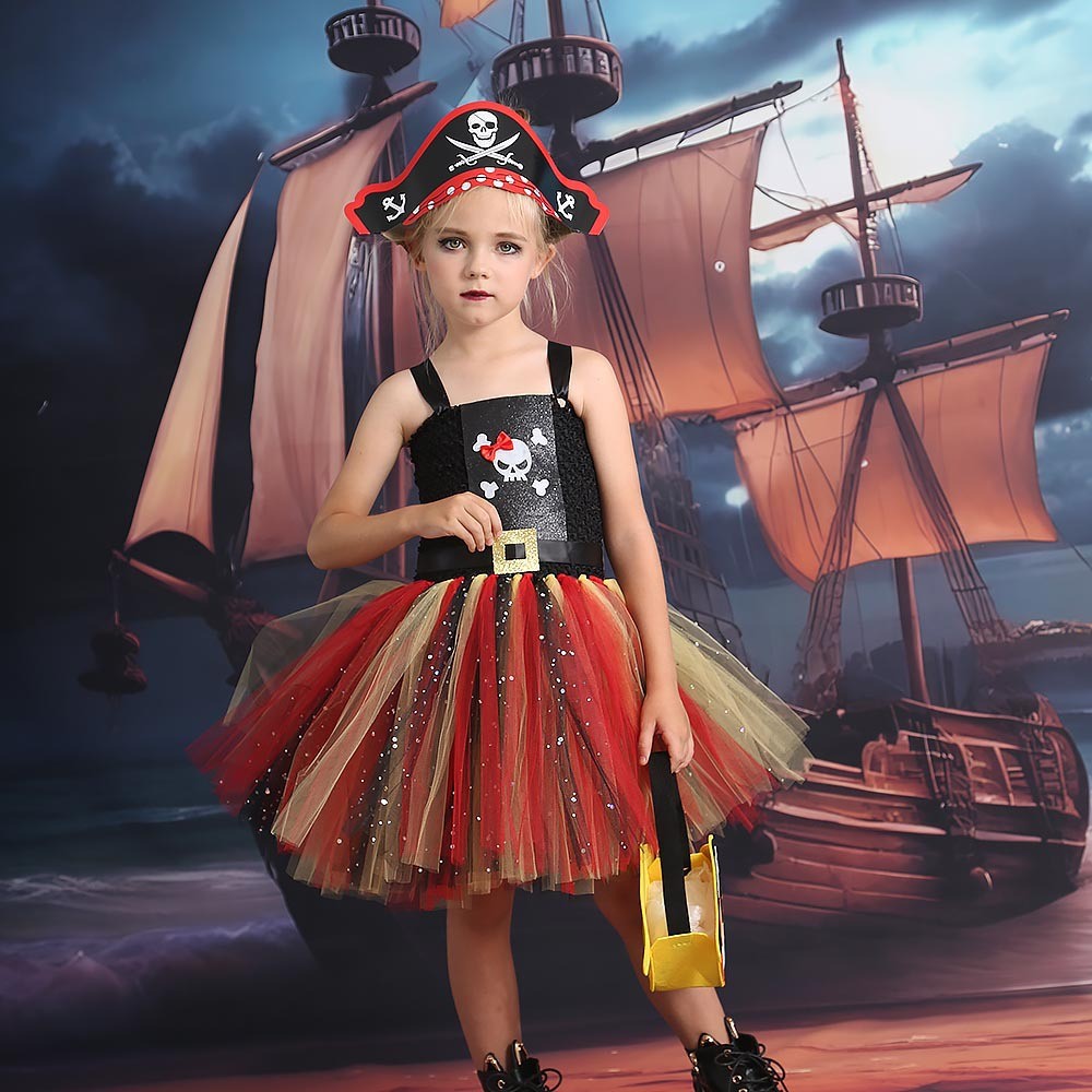 Traje De Pirata Meninas Piratas Do Caribe Jack Sparrow Cosplay Roupas ...