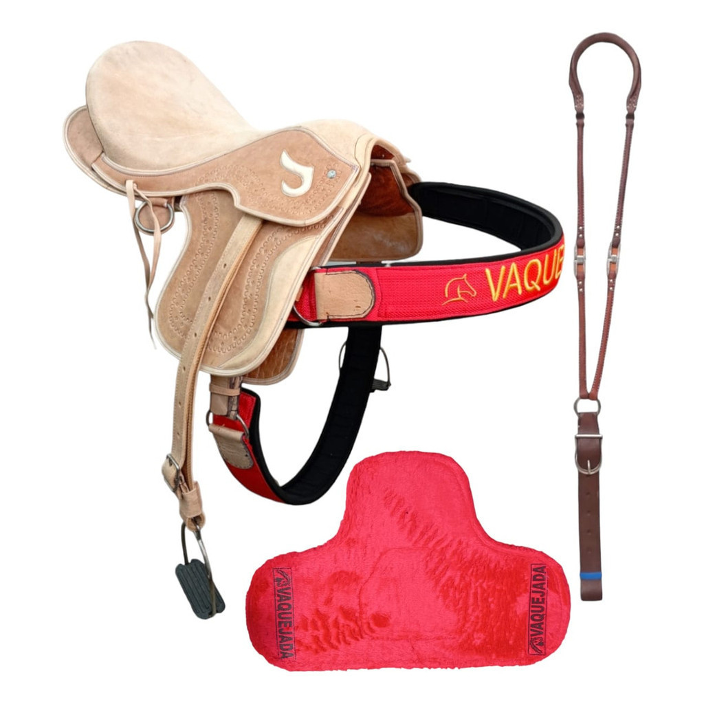 Sela cavlo Selote Peitoral Selim Vaquejada Completa Cia manta | Shopee ...