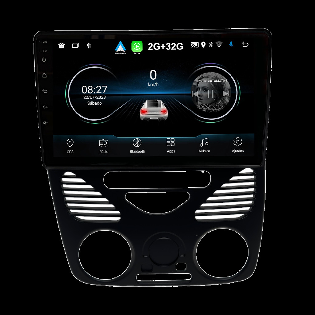 Kit Central Multimidia 9 Polegadas Android Fiat Palio Fire Siena Strada G2 Sem Ar Condicionado ...