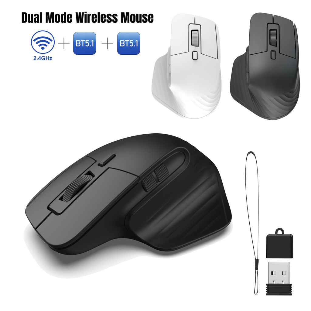 2024 Novo Modo Duplo Sem Fio 2.4G Bluetooth Mouse Portátil Mini Office Silencioso 4800 | Shopee ...