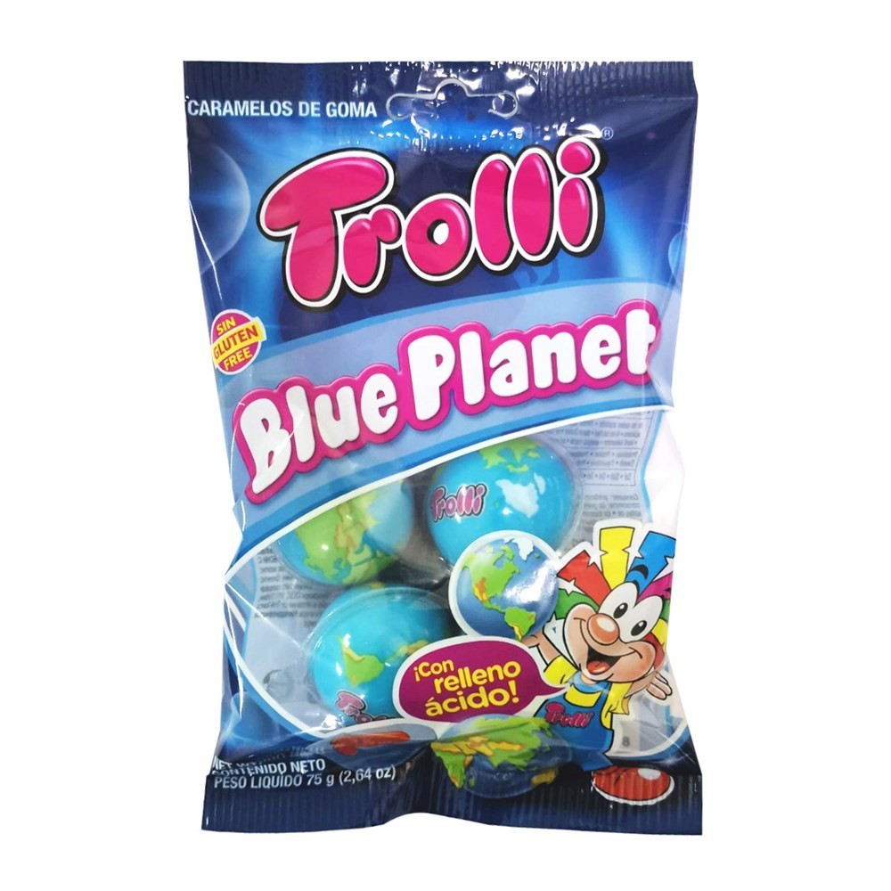 Pacote de Balas Recheadas Trolli Blue Planet Importada 75g | Shopee Brasil
