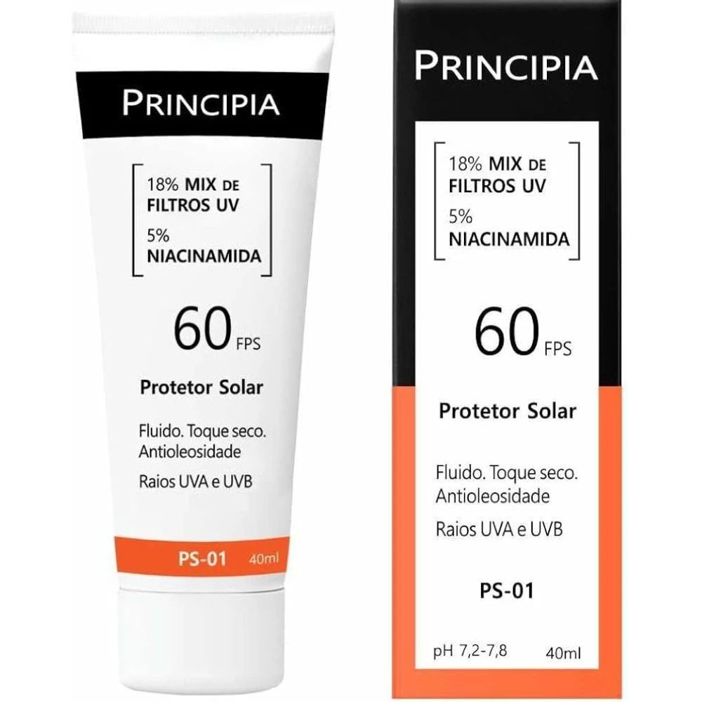 Protetor Solar Principia Ps 01 Fps 60 Fluido Toque Seco Antioleosidade ...