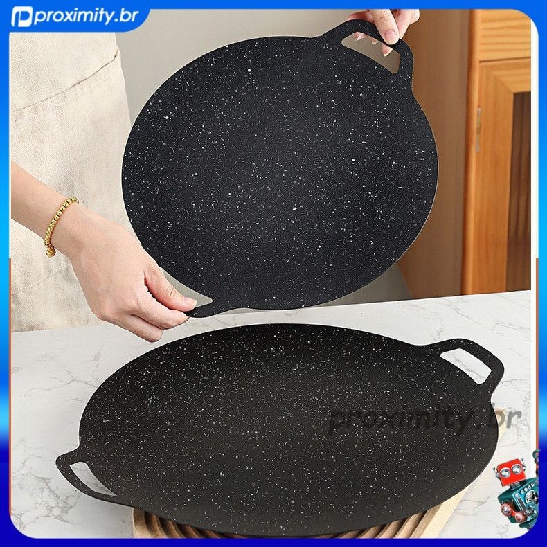 Frigideira 34/40CM Grelhador De Bife Com Grelha Antiaderente Para ...