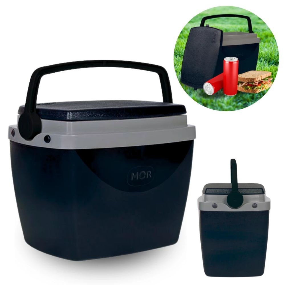 Caixa Termica Preta Cooler Pequeno 6l Mor / 8 Latas / para Lanches e ...