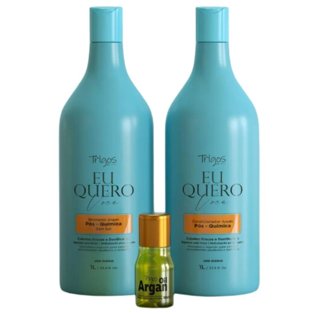 Trigos da Terra Shampoo + Condicionador 1L Pós Química | Shopee Brasil