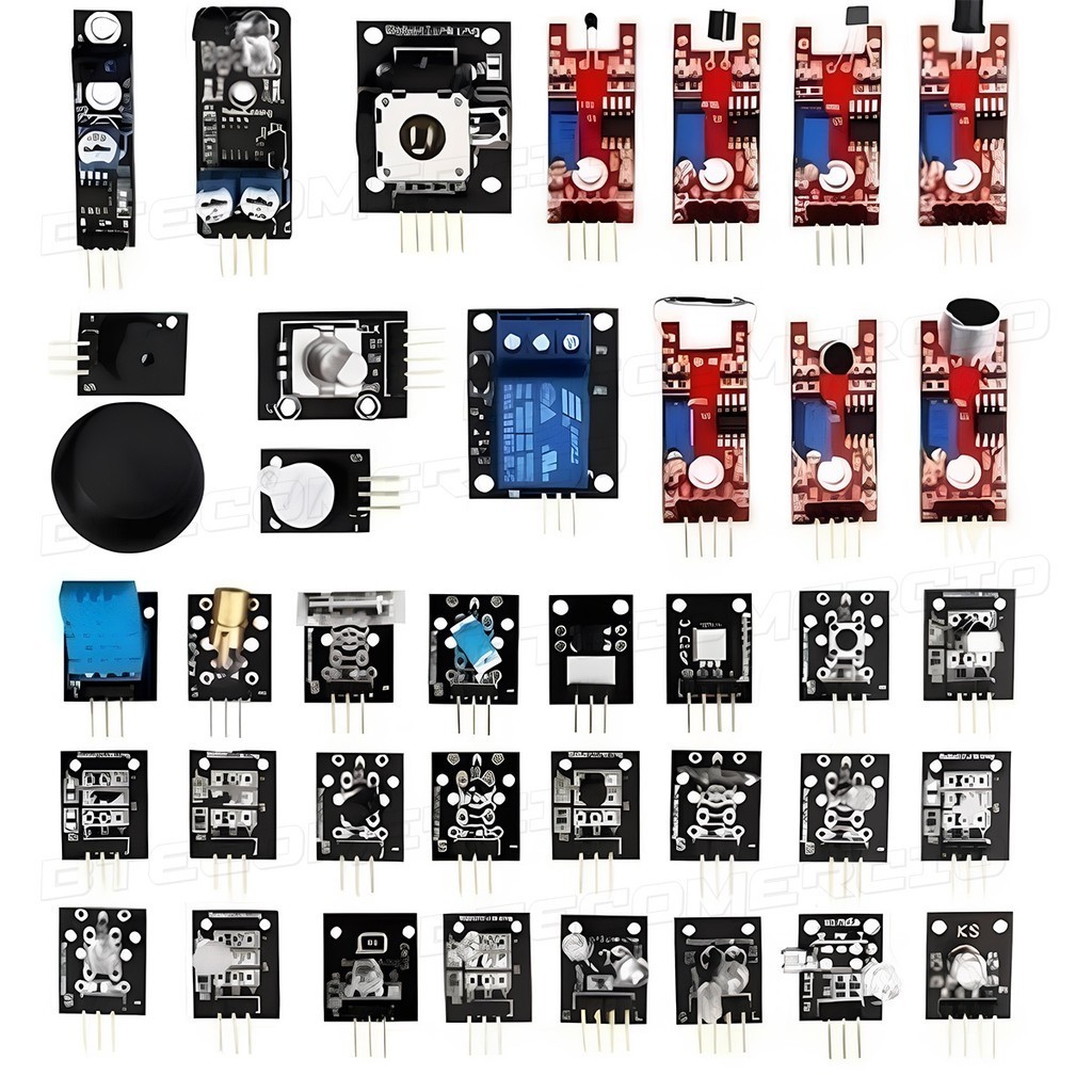 Kit Conjunto 37 Unidades de Sensores e Módulos para Arduino | Shopee Brasil