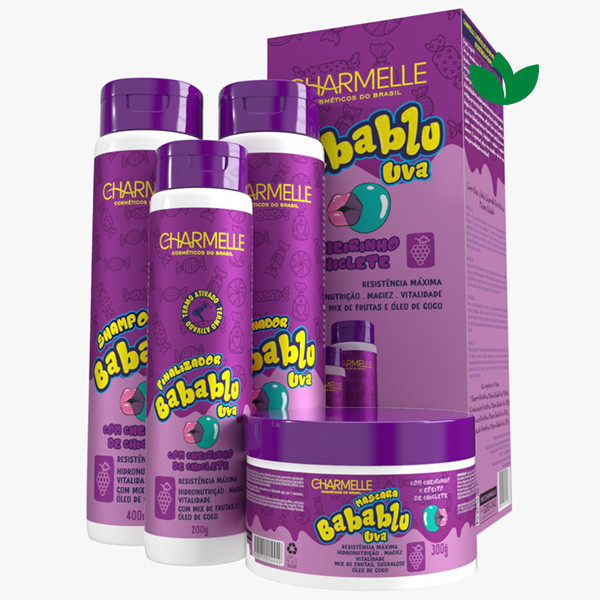 Kit Capilar BABABLU UVA 4 Itens CHARMELLE COSMÉTICOS | Shopee Brasil