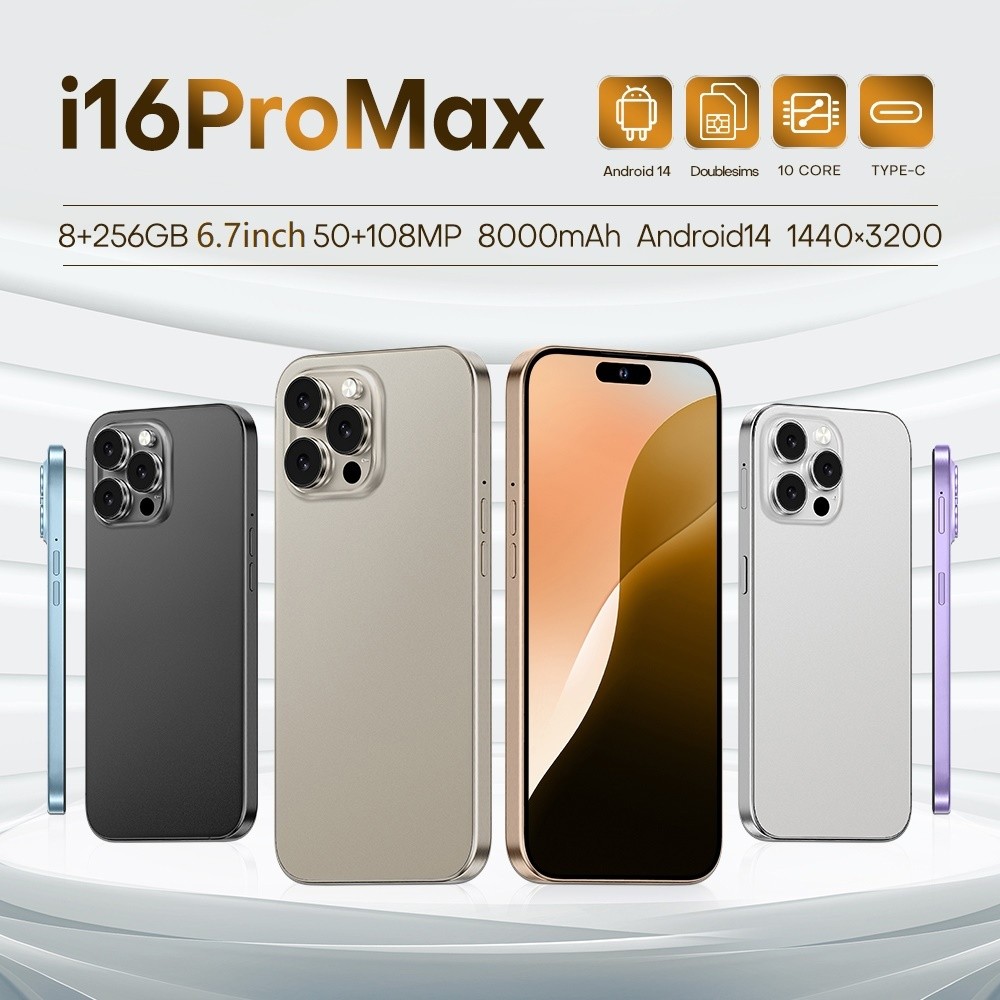 I16promax Novo Estilo 4G/5G Smartphone 6.7 Polegada Tela Cheia Memória Ultra-Clara Do Telefone ...