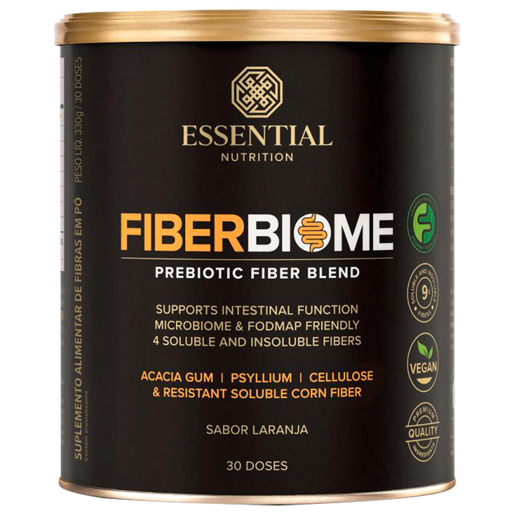 Fiber Biome Essential Nutrition 330g Sabor Laranja | Shopee Brasil