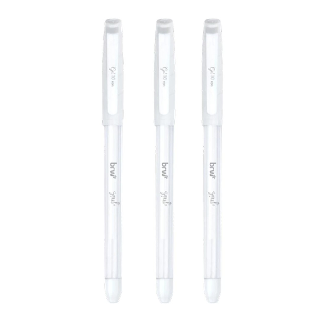 Kit com 3 Caneta Gel Branca 1.0mm | Shopee Brasil