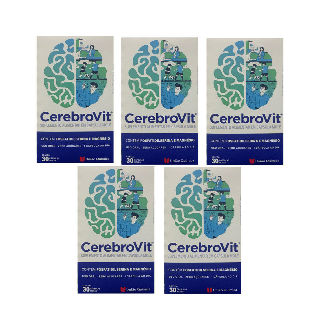 Kit 5 Suplementos CerebroVit 30 Capsulas – União Quimica | Shopee Brasil