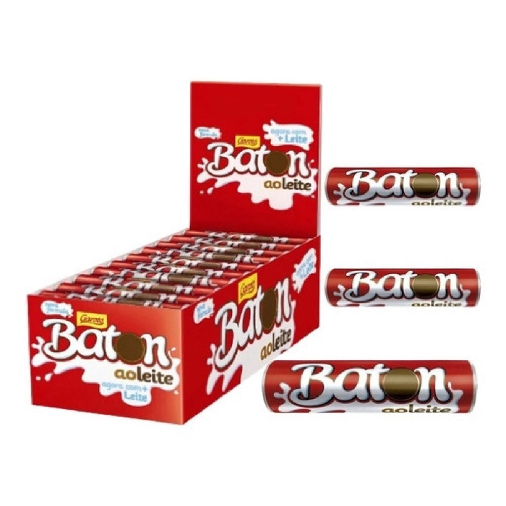 Chocolate Baton Caixa C/30 Unidades Garoto | Shopee Brasil