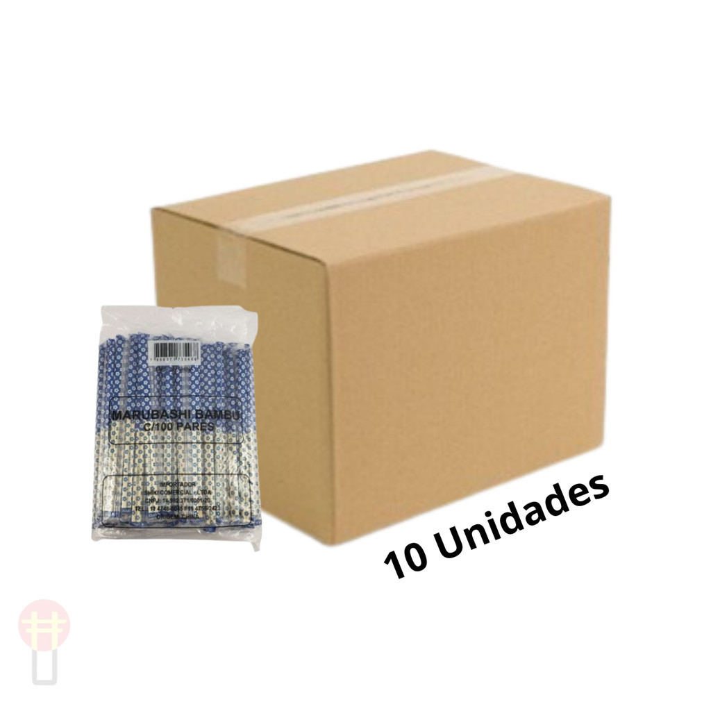 Kit C/ 10 Hashi Waribashi de Bambu Redondo 100 Pares Ganesh | Shopee Brasil