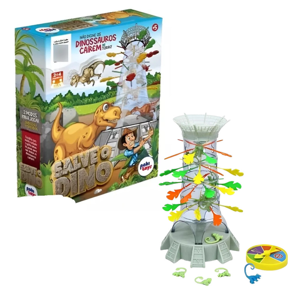 Jogo Salve o Dino Torre Equilibrio Dinossauros - Paki Toys | Shopee Brasil
