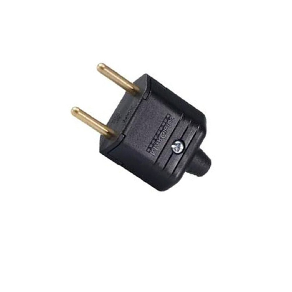 Plugue Macho 10a Preto 2 Pinos Para Tomada Margirius | Shopee Brasil