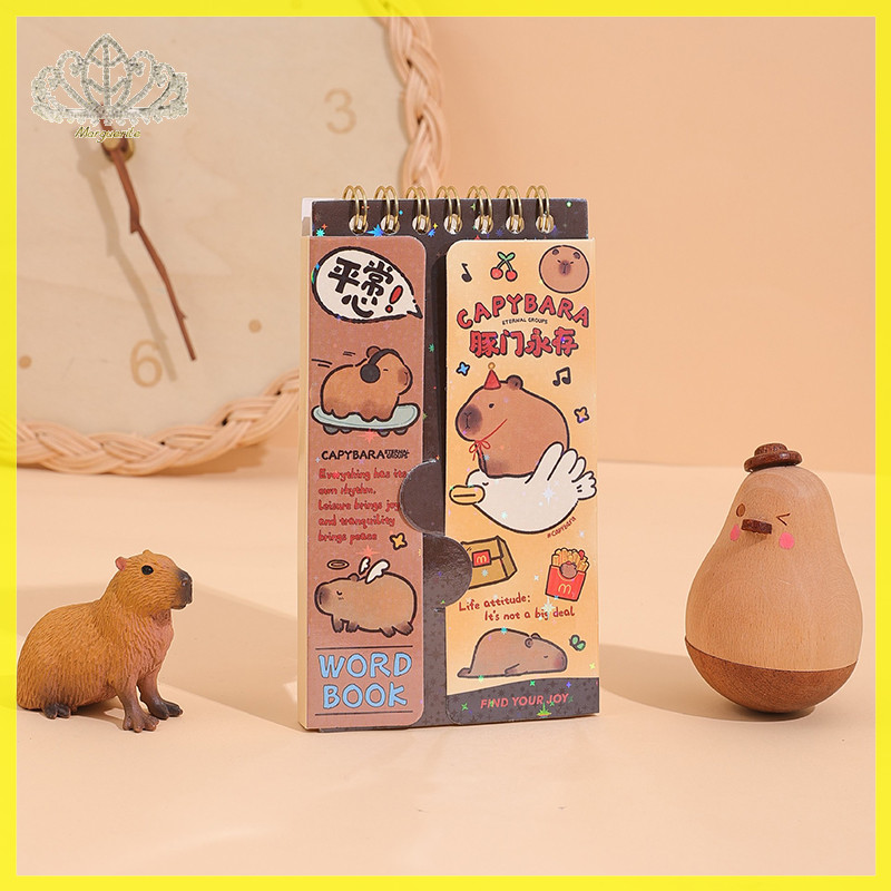 Margu Fashion High Appearance Cartoon Capybara Notebook Cute Mini Bloco ...