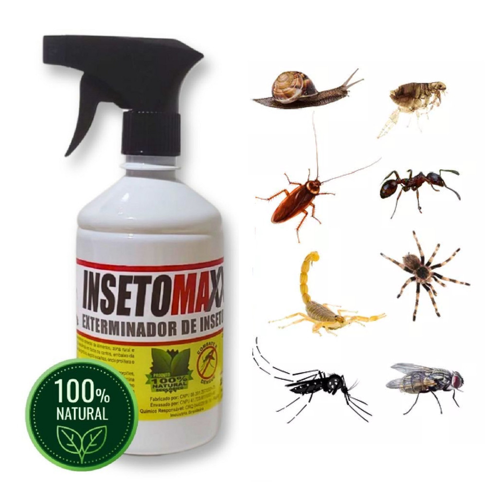 Mata Insetos 100% Natural Ecológico Insetomax 500ml | Shopee Brasil