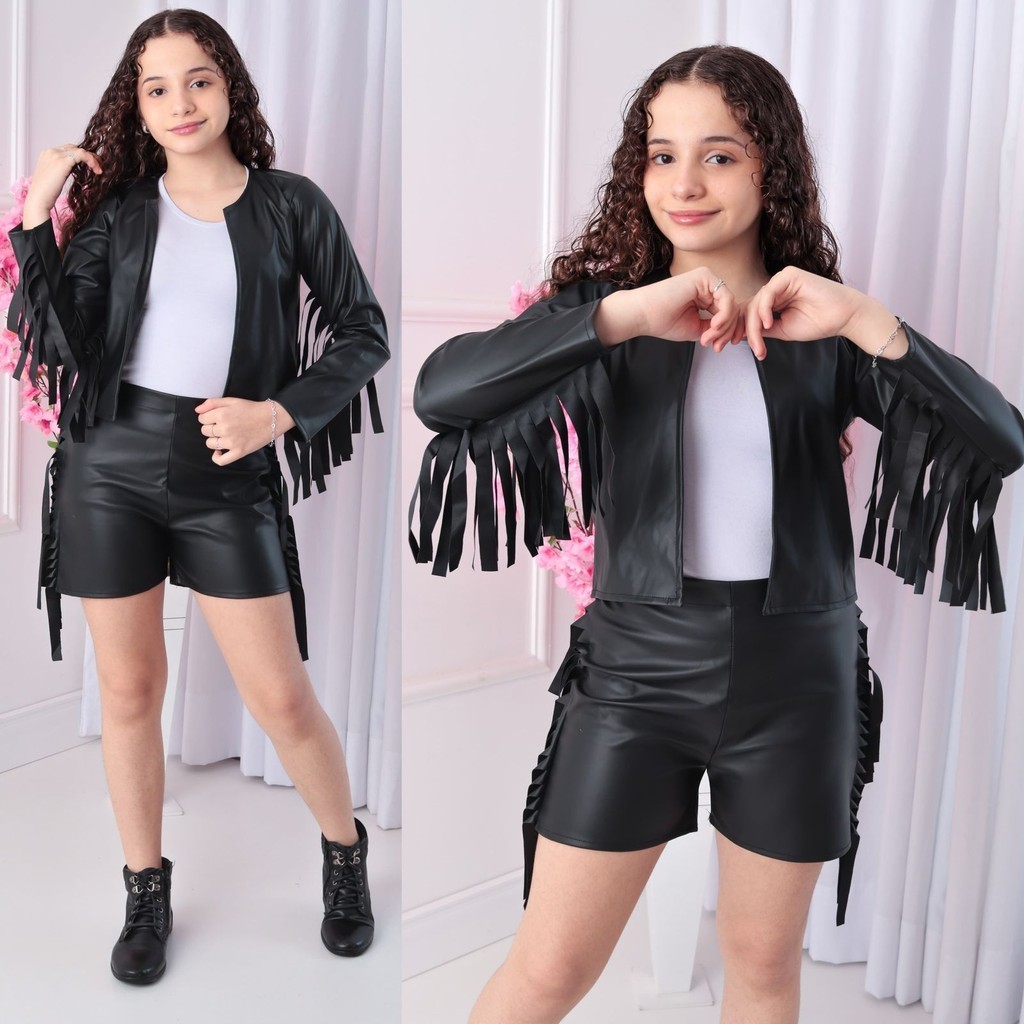CONJUNTO ANA CASTELA COURINO FRANJA JUVENIL 12 A 16 ANOS | Shopee Brasil