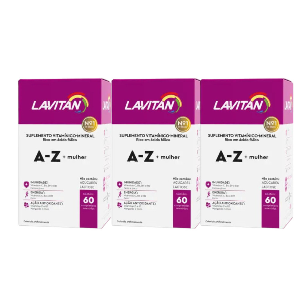 Kit C3 Lavitan Suplemento Alimentar Para Mulheres - Cimed | Shopee Brasil