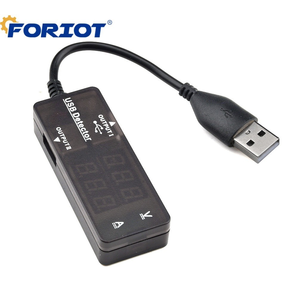 FORIOT USB Mostrador Duplo Voltímetro Amperímetro Medidor De Corrente ...