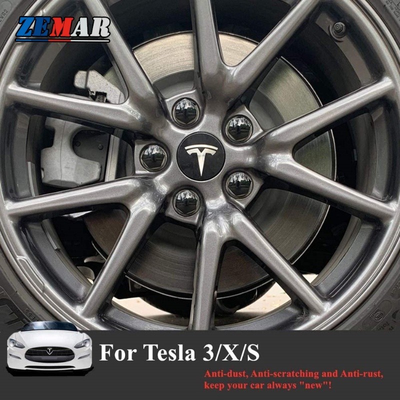 Para Tesla Modelo 3 2016-2020 Tampas Do Cubo Centro Da Roda Carro Com 4 ...