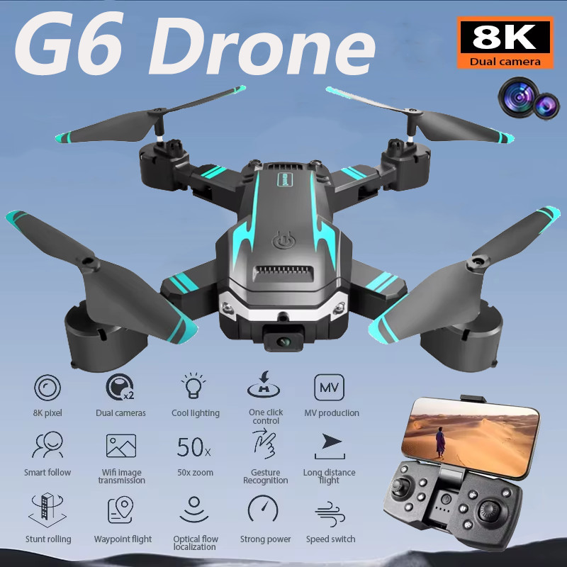 Novo Drone G6 Para Adulto 8K HD Fotografia Aérea Omnidirecional Evitar ...