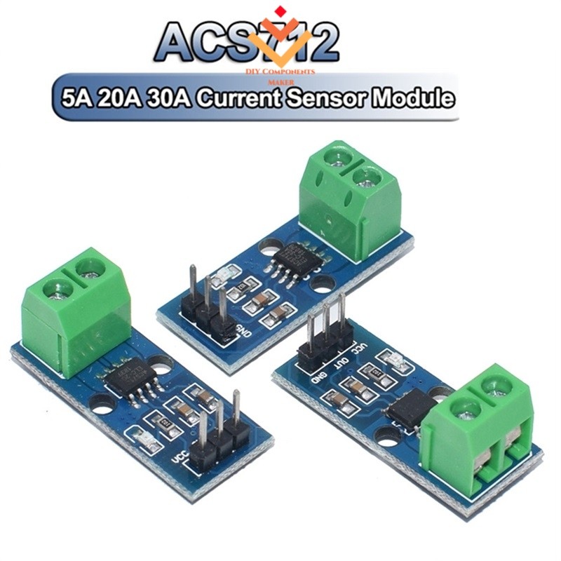 Novo Design Módulo Sensor De Corrente De Alcance Acs712 5a 20a 30a Para Arduino Shopee Brasil