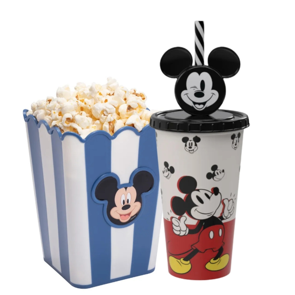 Kit Pipoca Cinema Mickey Balde Pipoca + Copo Refrigerante Suco Água ...