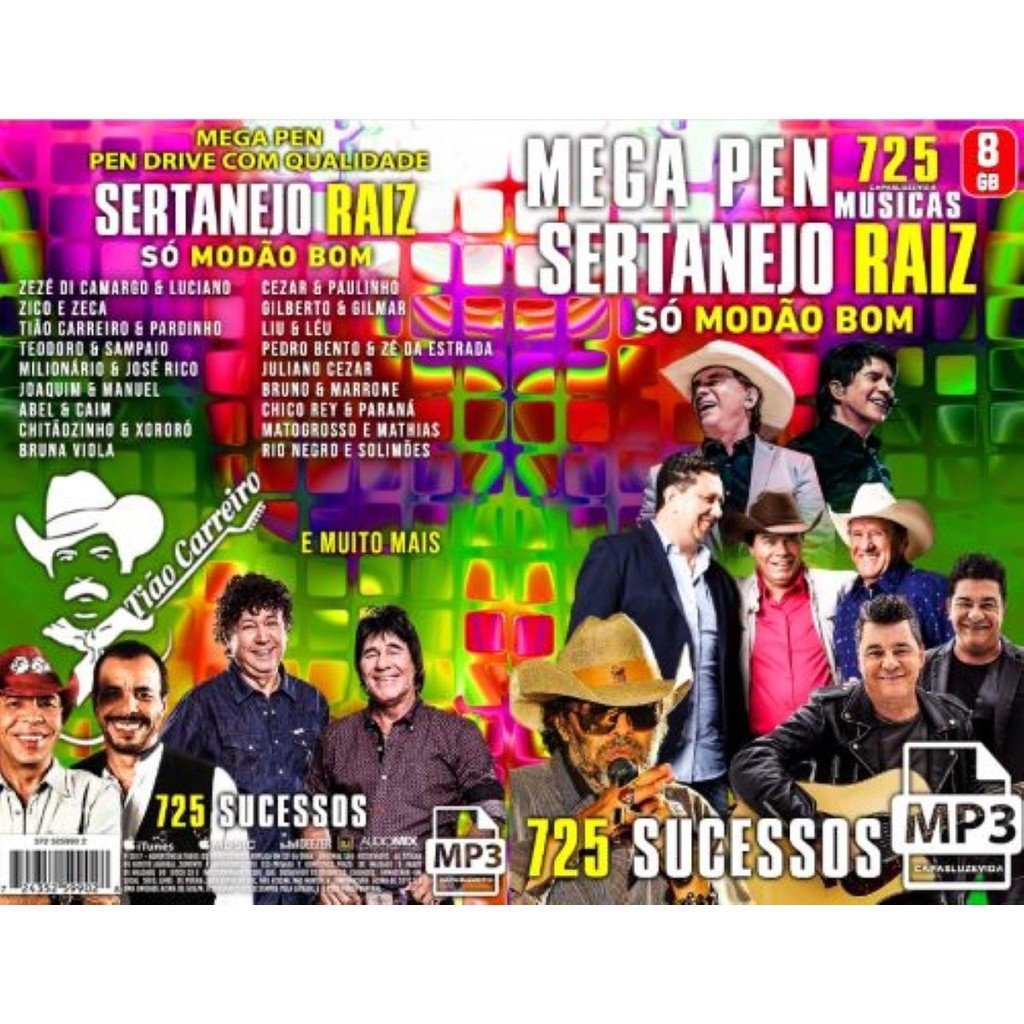 Pen Drive 8 Giga Sertanejo Raiz Modão Bom Nostalgia | Shopee Brasil