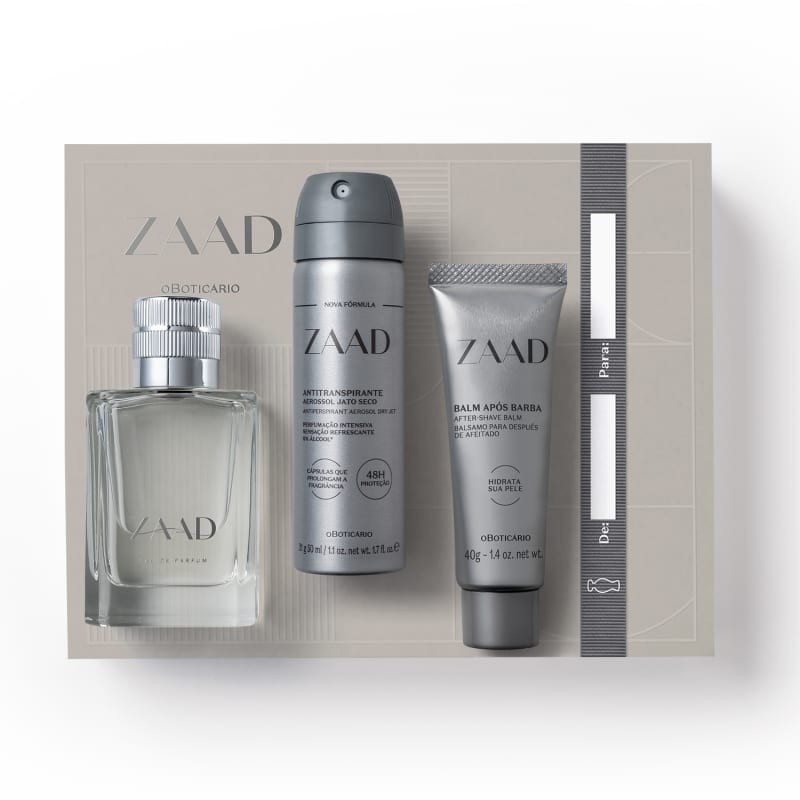 Kit Presente Zaad (3 Itens) Perfume Masculino Para Homem Presente ...