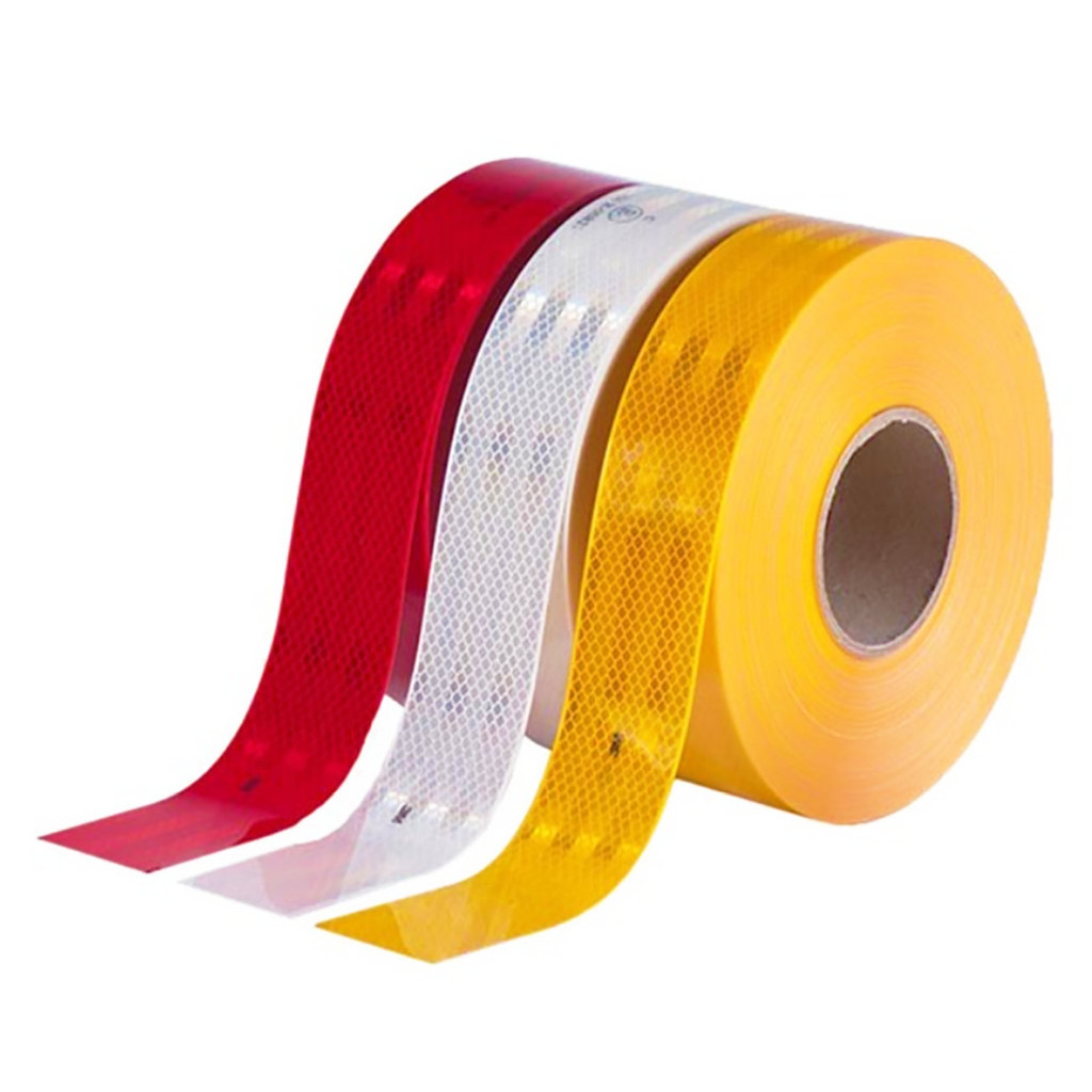 Fita Adesiva Refletiva Prismática - Amarela, Branca e Vermelha - 1, 2, 3 ou 5 Metros - Faz a Boa!