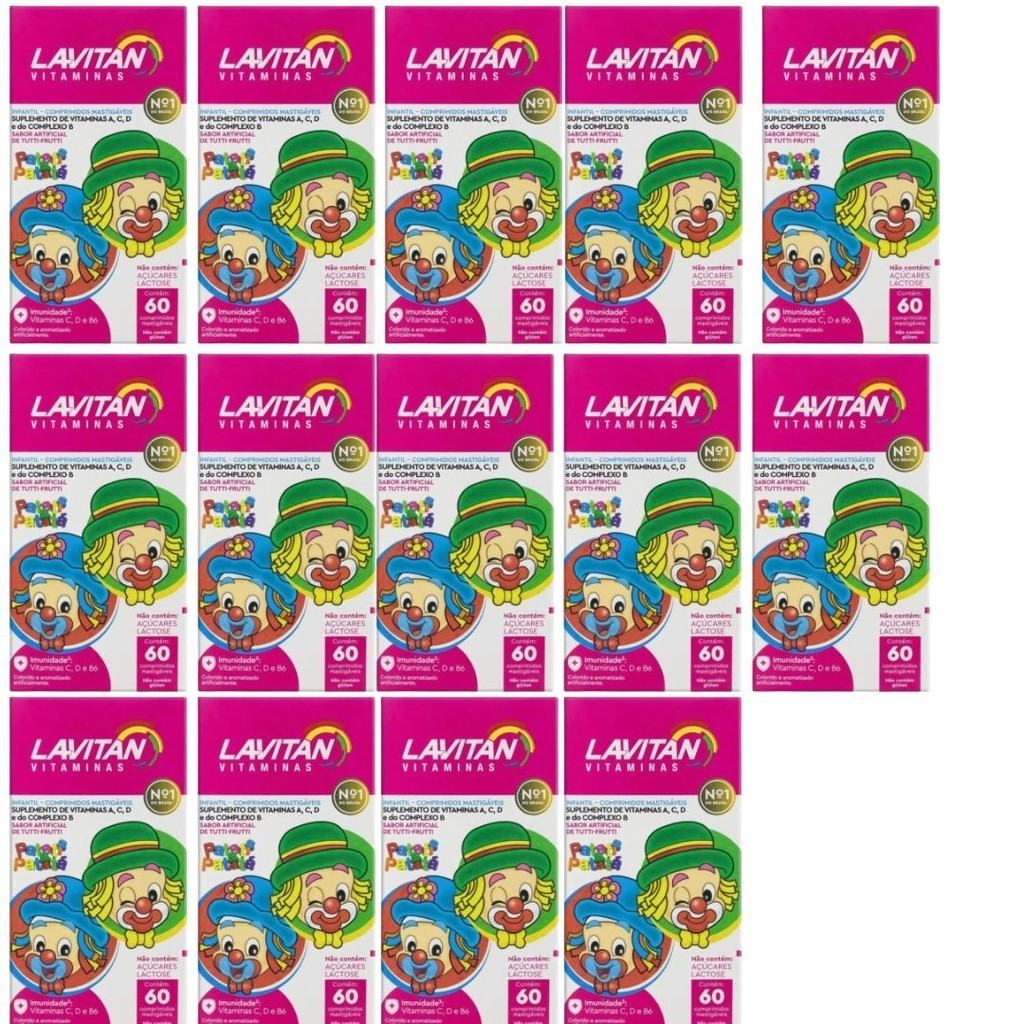 Kit 14un Suplemento Lavitan Kids 60 Cpr - Cimed | Shopee Brasil